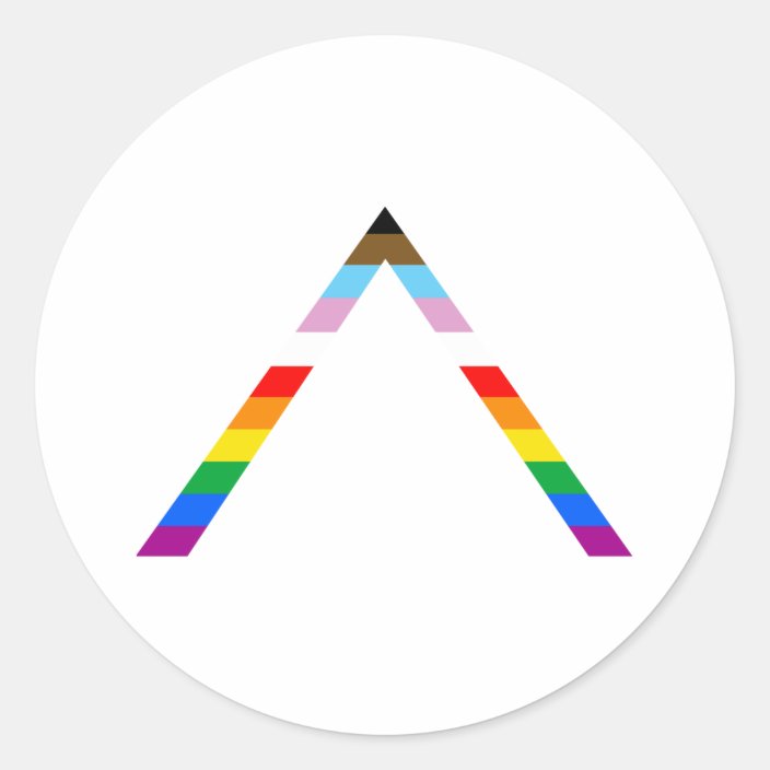 LGBTQ POC Ally Symbol Classic Round Sticker | Zazzle.com