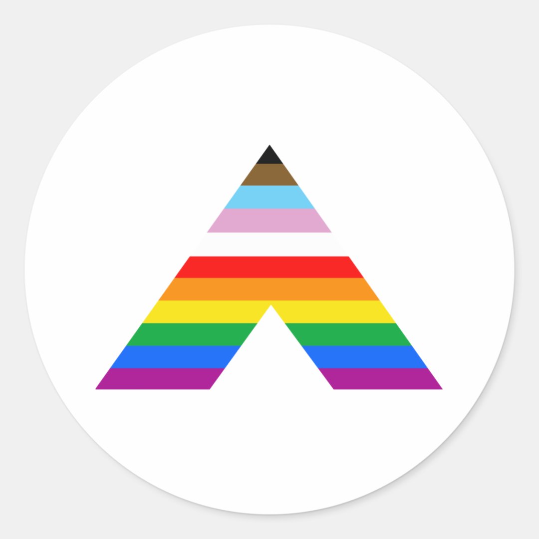 LGBTQ POC Ally Symbol Classic Round Sticker | Zazzle
