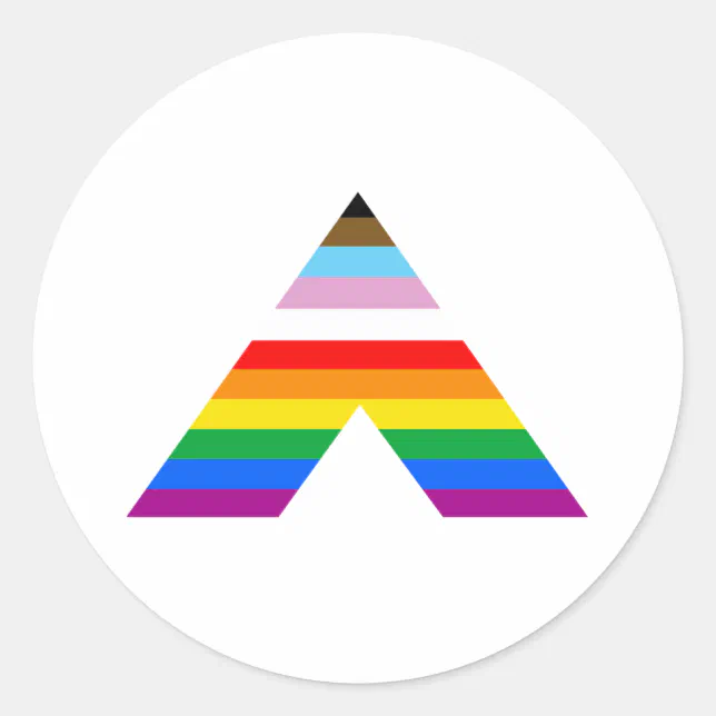 LGBTQ POC Ally Symbol Classic Round Sticker | Zazzle