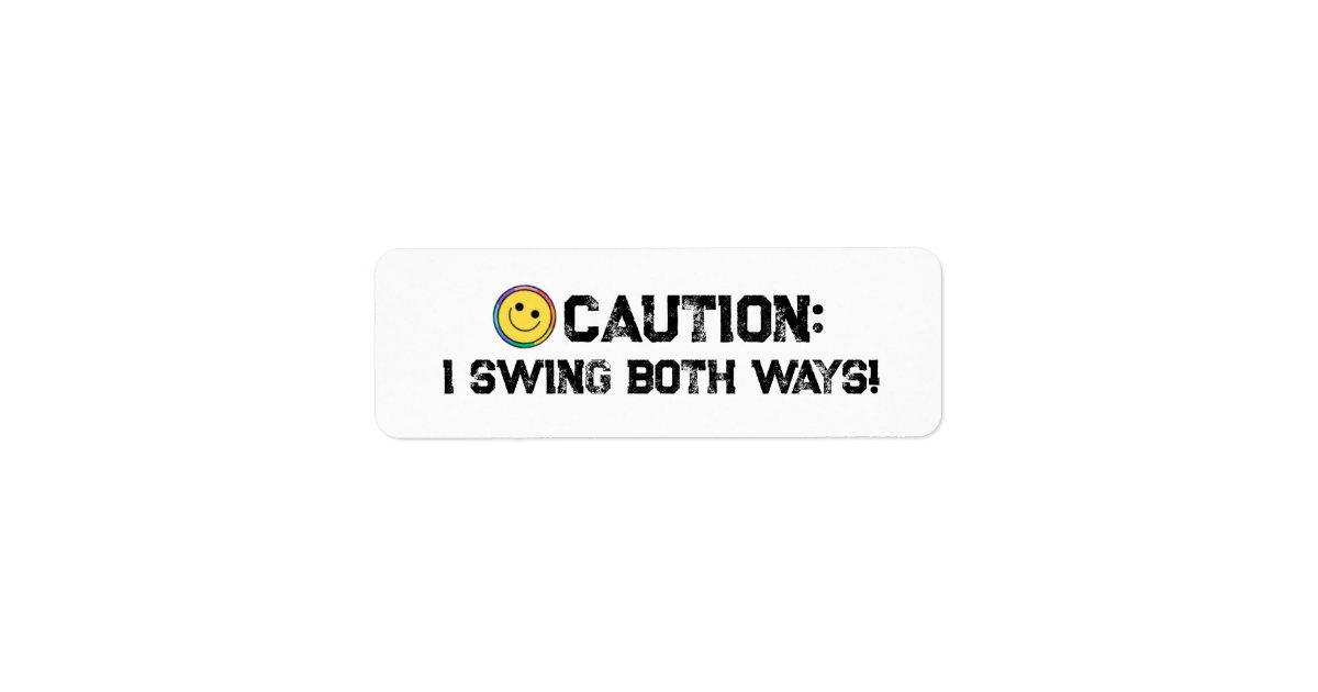 Lgbtq Pride Bi Swing Both Ways Label Zazzle