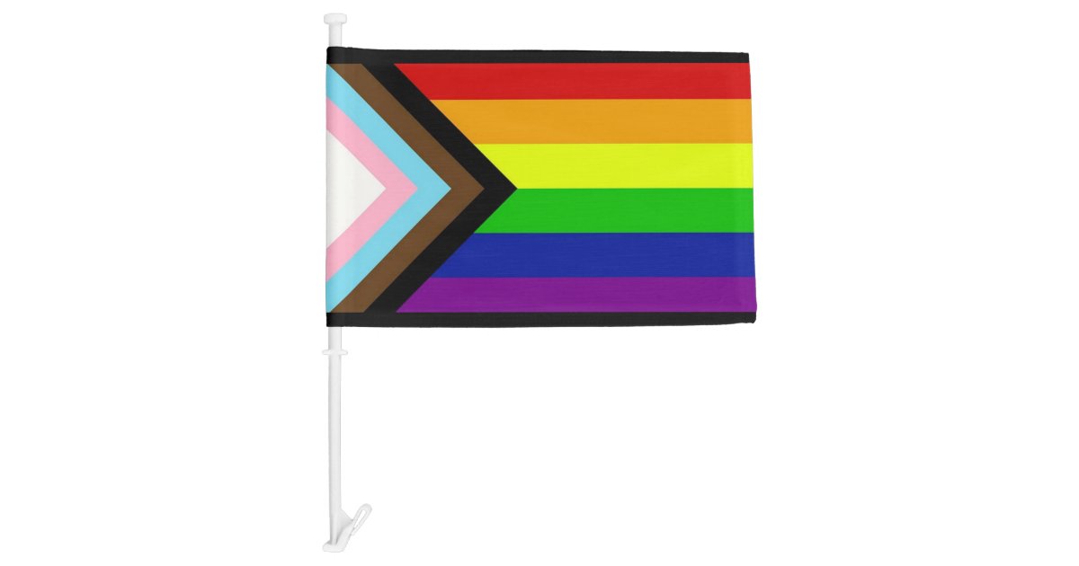 LGBTQ+ Pride Car Flag | Zazzle