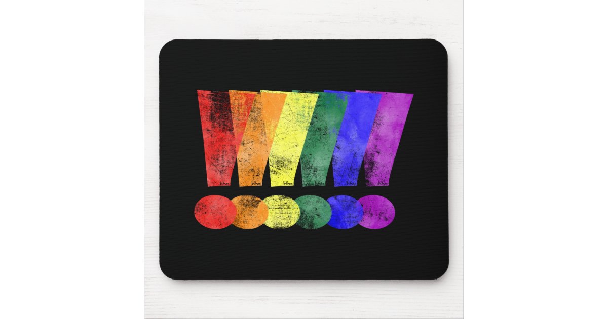 LGBTQ Pride Exclamation Points Mouse Pad | Zazzle