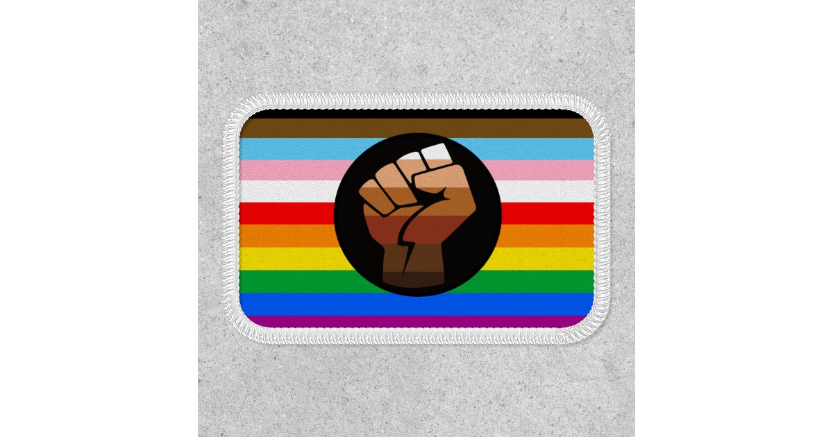 LGBTQ+ Progress POC Pride Flag Patch | Zazzle