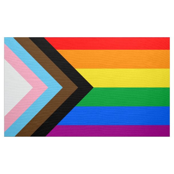 LGBTQ+ INCLUSIVE PRIDE FLAG FABRIC | Zazzle
