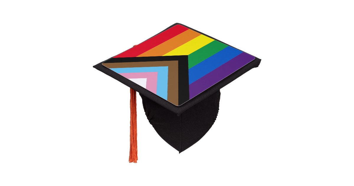 LGBTQ Progress pride gay diversity inclusive flag Graduation Cap Topper ...