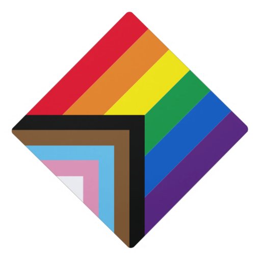 LGBTQ Progress pride gay diversity inclusive flag Graduation Cap Topper ...