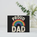 LGBTQ Proud Dad Gay Pride LGBT Ally Father's Day Postcard | Zazzle
