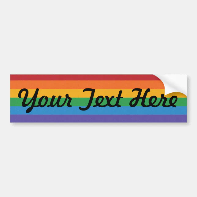 Lgbtq Rainbow Colored Pride Flag Background Bumper Sticker Zazzle
