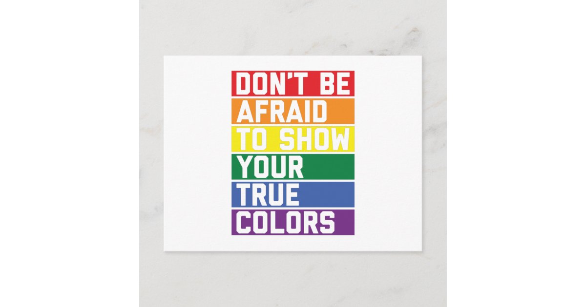 LGBTQ Rainbow Colours | Pride Month Gift Idea Postcard | Zazzle