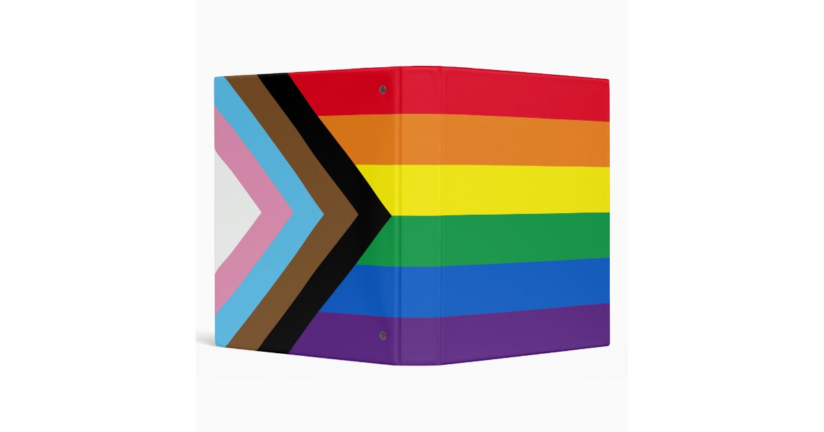 Lgbtq Rainbow Inclusive Diversity Gay Pride Flag 3 Ring Binder Zazzle
