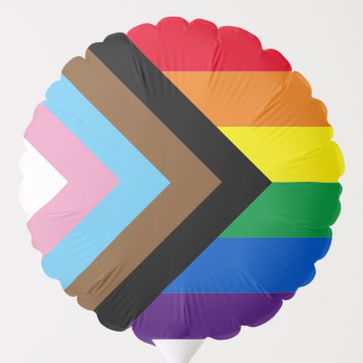 Lgbtq rainbow inclusive diversity gay pride flag balloon | Zazzle