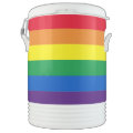 Lgbtq rainbow inclusive diversity gay pride flag beverage cooler | Zazzle