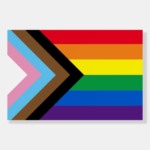 Lgbtq rainbow inclusive diversity gay pride flag foam board | Zazzle