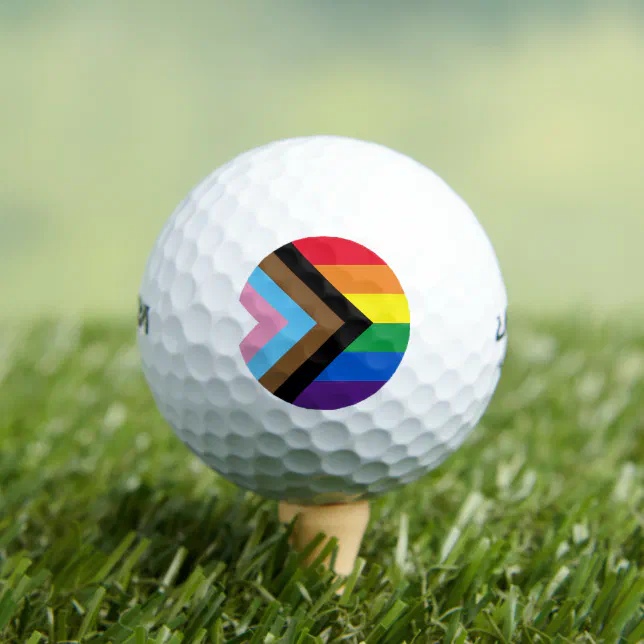 Lgbtq rainbow inclusive diversity gay pride flag golf balls | Zazzle