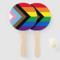Lgbtq rainbow inclusive diversity gay pride flag hand fan | Zazzle