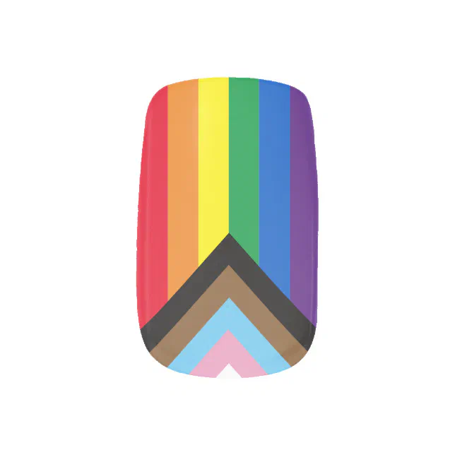 Lgbtq rainbow inclusive diversity gay pride flag minx nail art | Zazzle