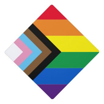 Lgbtq rainbow Inclusive gay pride diversity flag Graduation Cap Topper ...
