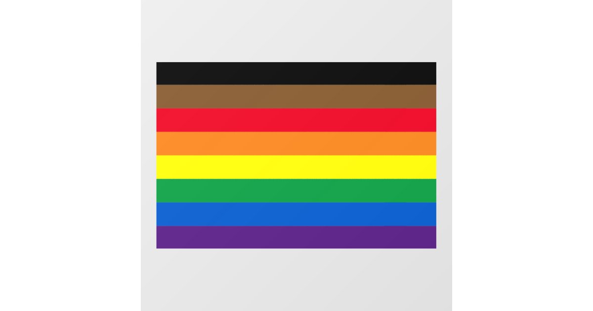 Lgbtq rainbow Philly progress gay pride flag Wall Decal | Zazzle