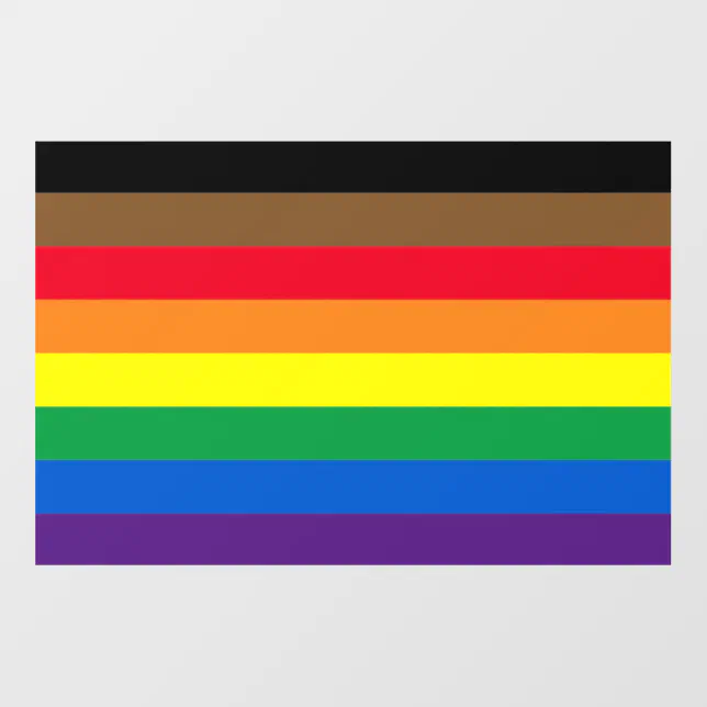 Lgbtq rainbow Philly progress gay pride flag Wall Decal | Zazzle