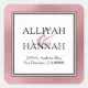 LGBTQ Rose Gold Modern Wedding Return Address Square Sticker | Zazzle