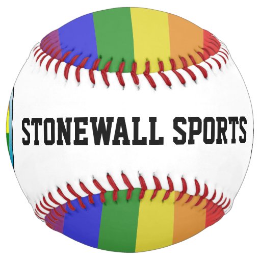 LGBTQ Team Photo and Logo Rainbow Softball | Zazzle
