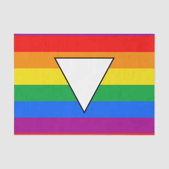 LGBTQ+ Triangle and Rainbow Pride Tissue Paper | Zazzle