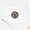 LGBTQ Unitarian Universalism flaming chalice Classic Round Sticker | Zazzle