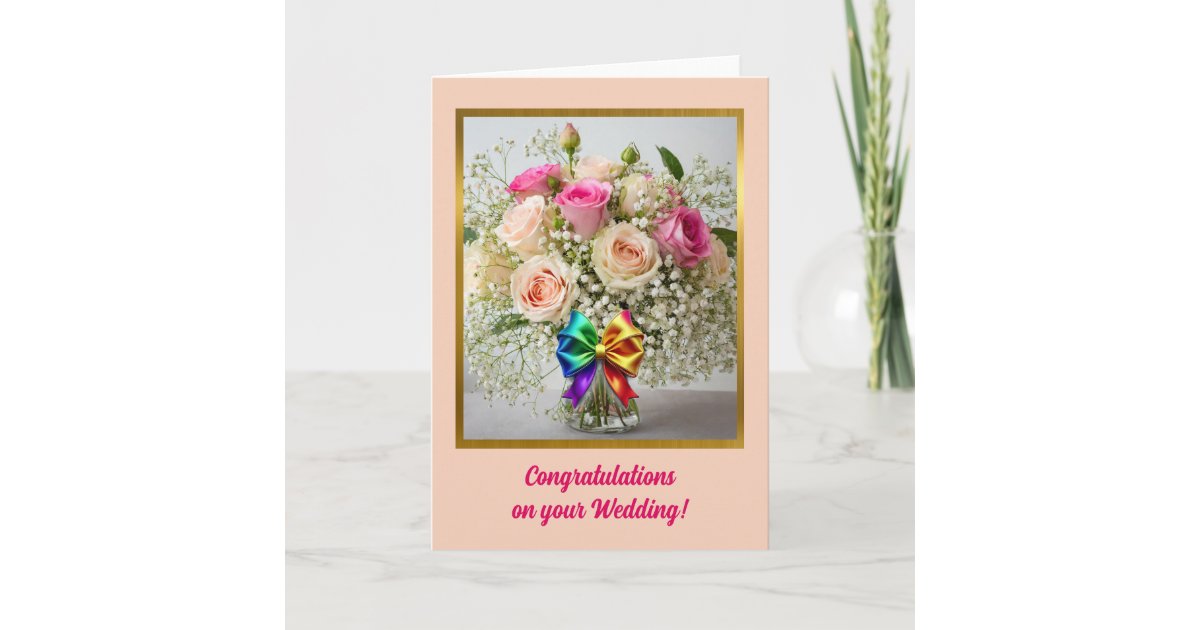 LGBTQ+ Wedding Congratulations Card | Zazzle