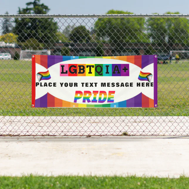 LGBTQIA+ PRIDE Parade and Wall Personalized Banner | Zazzle