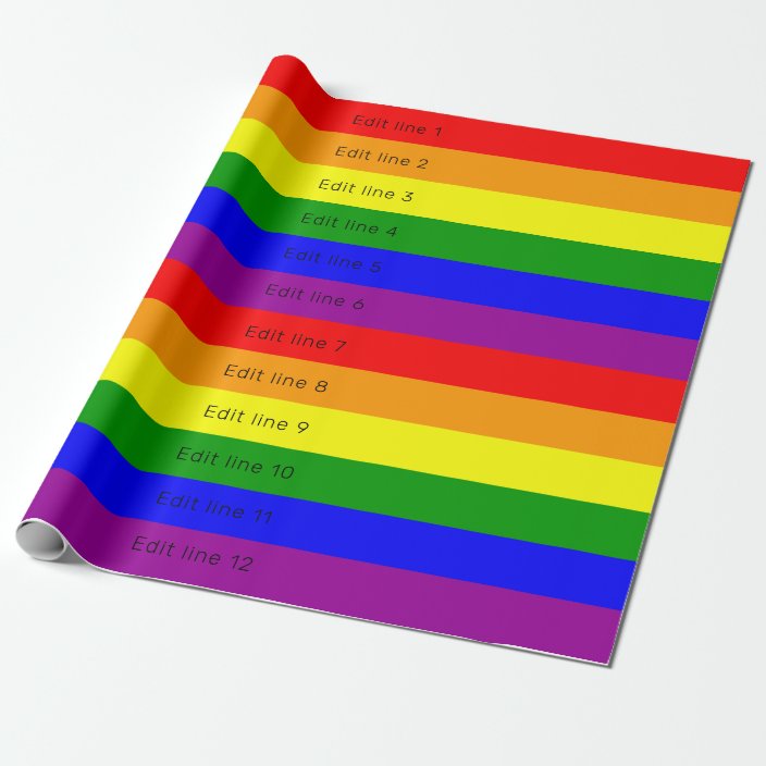 LGBTQIA Pride Rainbow Wrapping Paper | Zazzle.com