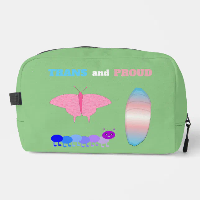 LGBTQIA Transgender Pride Caterpillar to Butterfly Dopp Kit | Zazzle