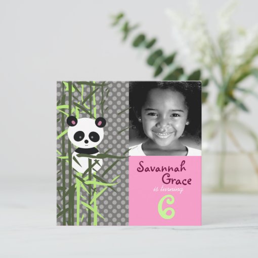 LGC | Panda Peek A Boo Pink Invitation | Zazzle
