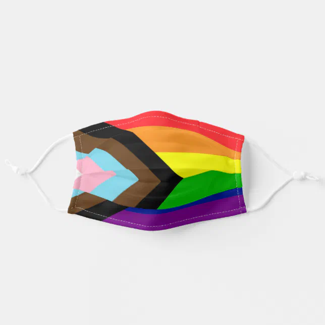 LGTBQ New Pride Flag Adult Cloth Face Mask | Zazzle