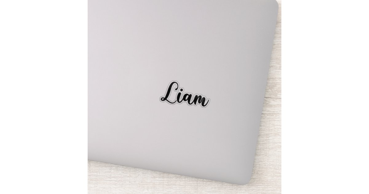Liam Name - Handwritten Calligraphy Sticker | Zazzle