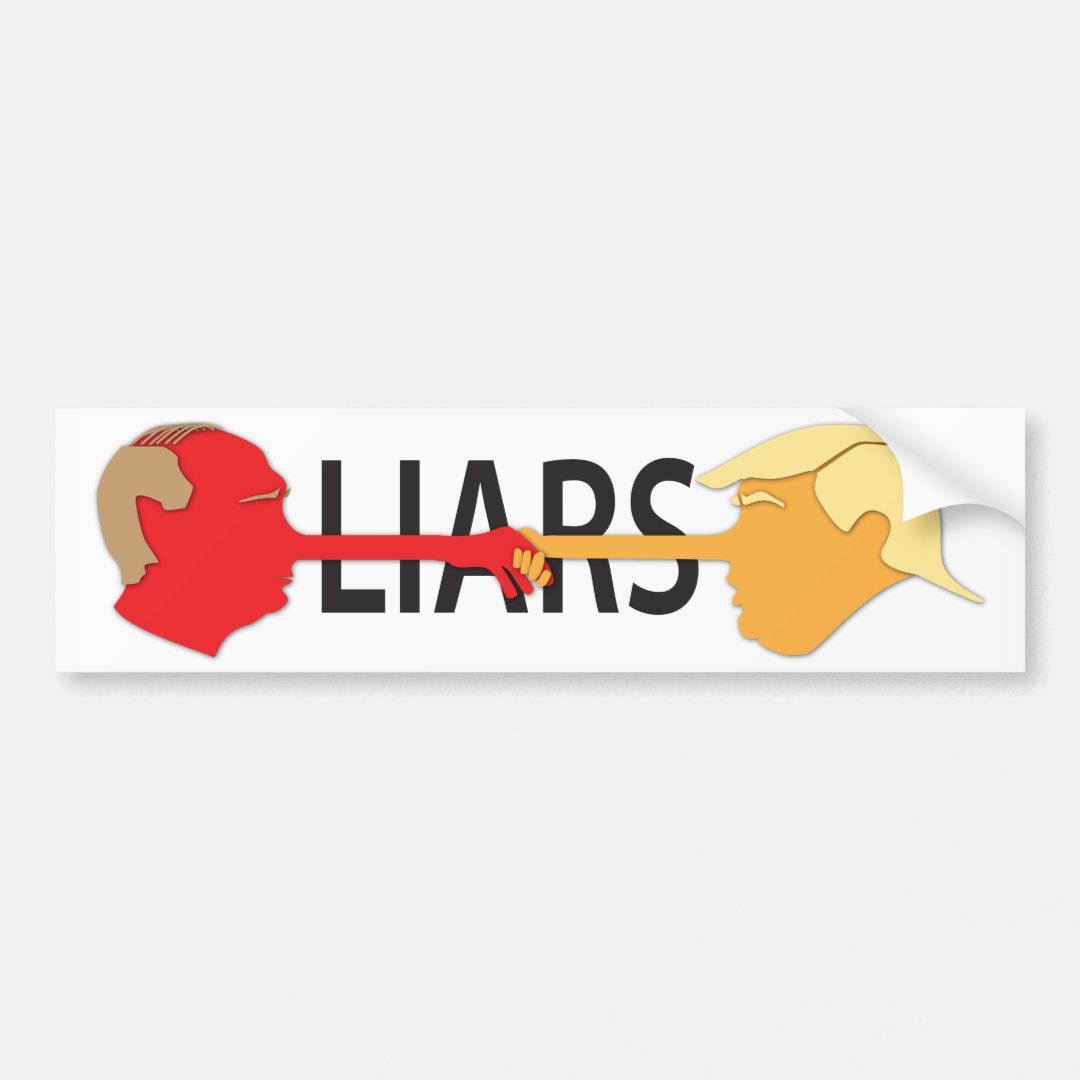 Liars (on white) bumper sticker | Zazzle