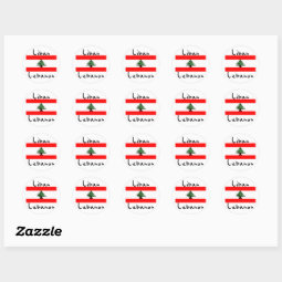 Liban Lebanon Flag Stickers | Zazzle