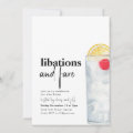 Libations and Fare Dinner Party Invitation | Zazzle