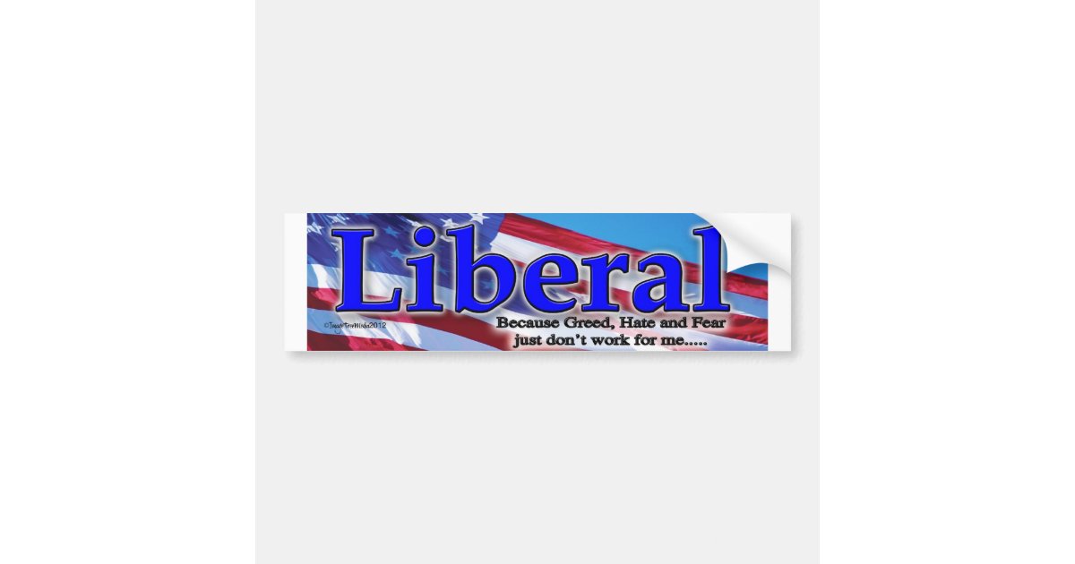 LIberal Bumper Sticker | Zazzle
