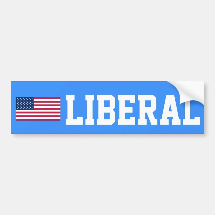 Liberal Flag Bumper Sticker | Zazzle.com