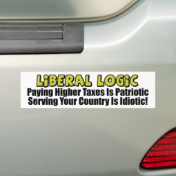 Liberal Logic: Idiotic! Bumper Sticker | Zazzle