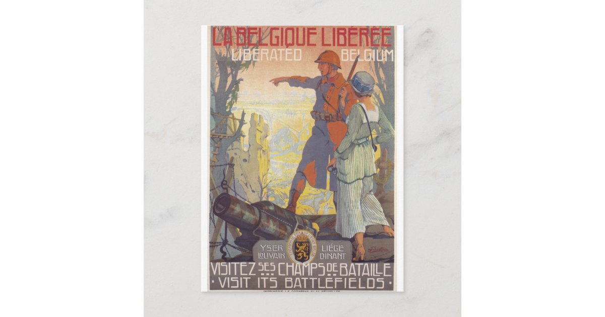 Liberated Belgium Propaganda Poster Postcard | Zazzle