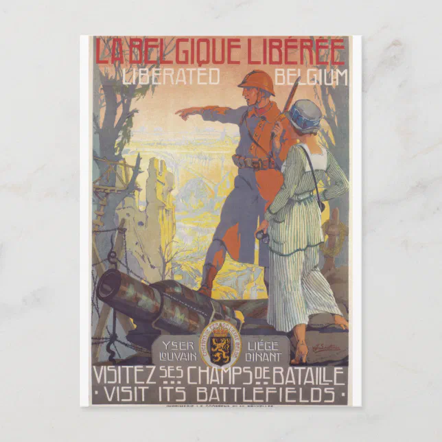 Liberated Belgium Propaganda Poster Postcard | Zazzle