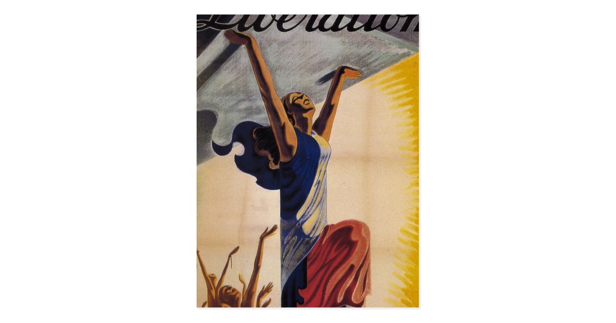 Liberation! (1944)_Propaganda poster Postcard | Zazzle.com