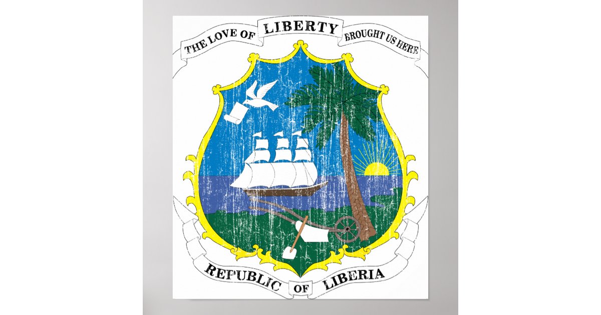Liberia Coat Of Arms Poster | Zazzle