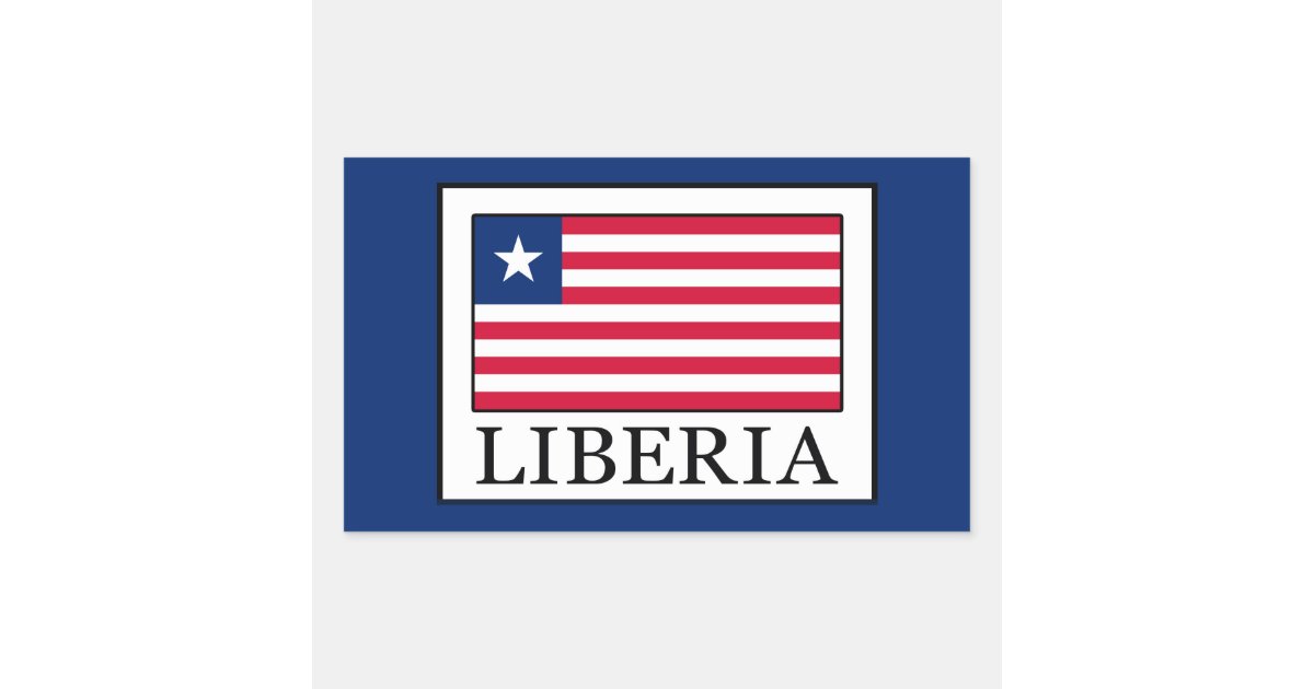 Liberia Rectangular Sticker | Zazzle