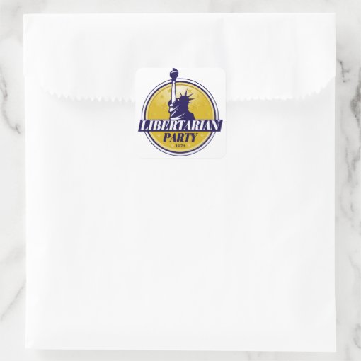 Libertarian Party Logo Square Sticker | Zazzle