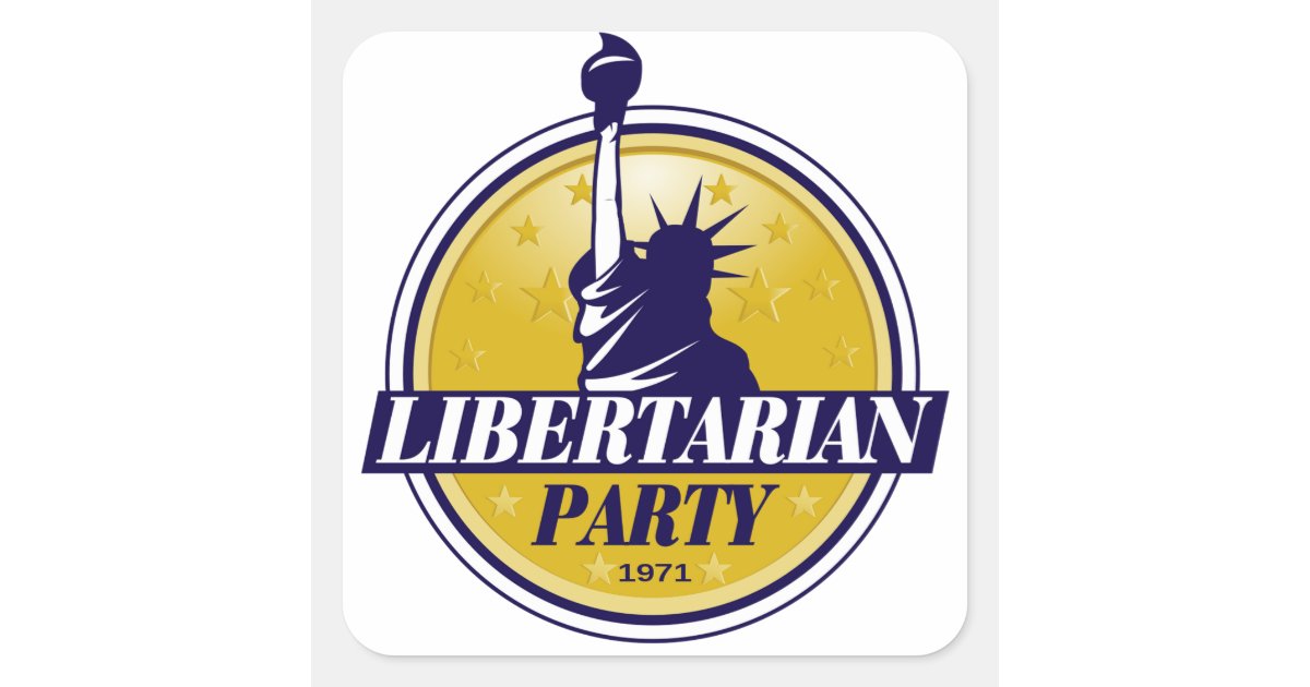 Libertarian Party Logo Square Sticker | Zazzle