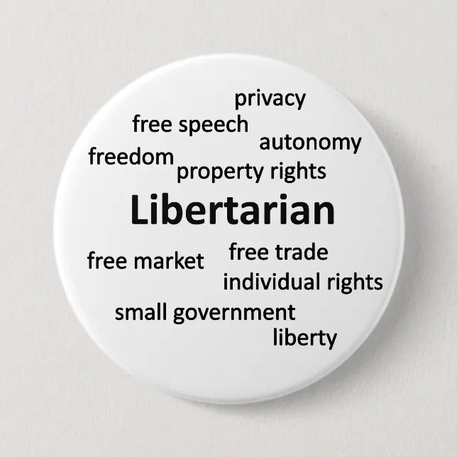 Libertarian Philosophy and Values Pinback Button | Zazzle