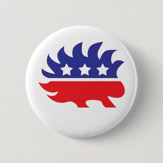 libertarian porcupine button | Zazzle