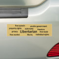 Libertarian Values and Philosophy Tag Cloud Bumper Sticker | Zazzle